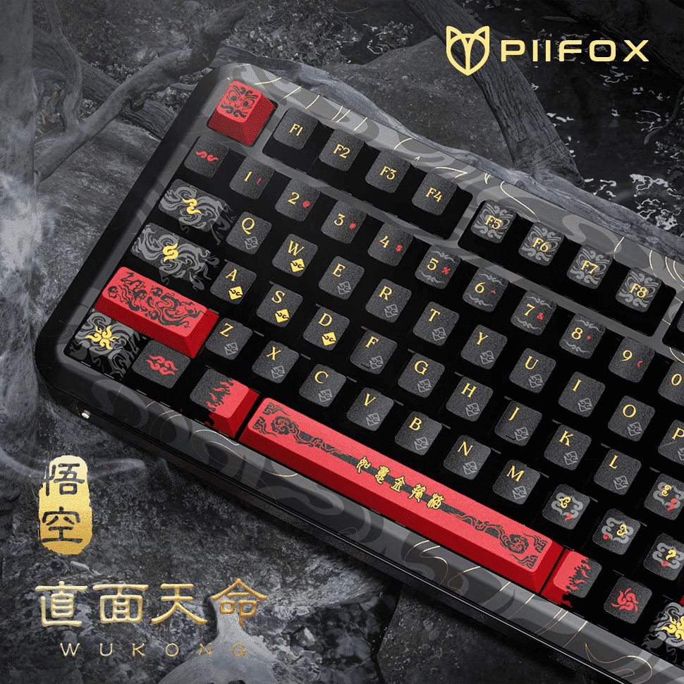 Keycap Piifox Black Myth Wukong | Cherry Profile | Xuyên Led Side Print ...