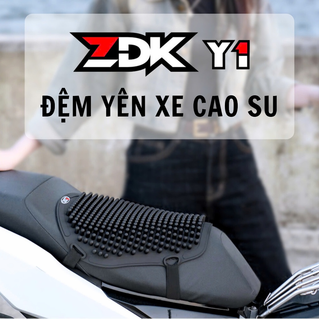 Đệm cao su lót yên xe máy ZDK Y1 mát xa giảm ê mông đi đường dài, đi phượt chạy ship phụ kiện xe ...