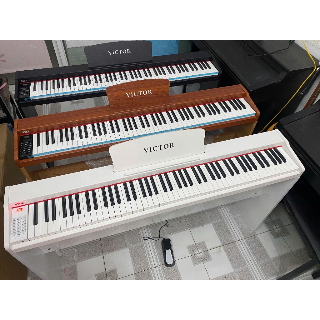Đàn Piano Điện VicTor VT02 Phiên Bản 2026 - Đủ 88 Phím Đàn Gỗ Chất ...