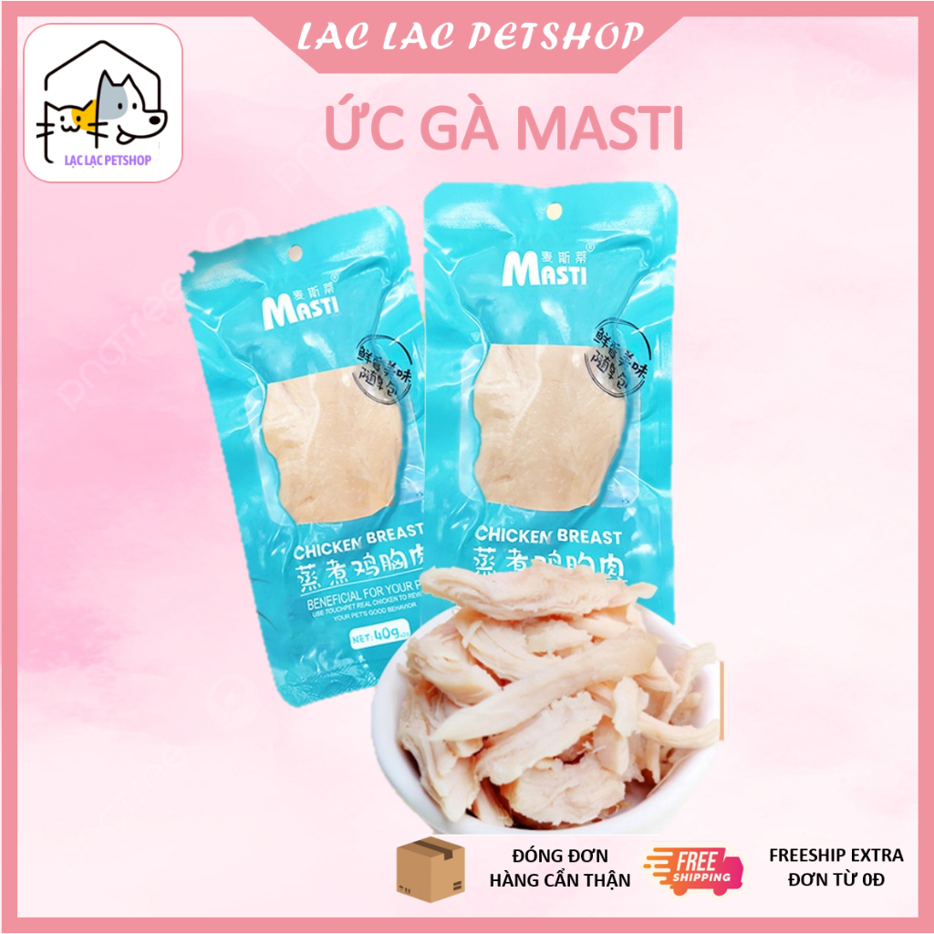 Ức Gà Masti Thơm Ngon Bổ Dưỡng Dành Cho Chó Mèo 40g | Shopee Việt Nam