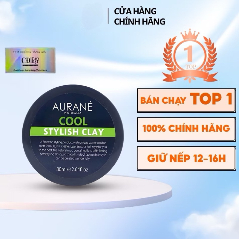 [AURANE CHÍNH HÃNG] Sáp vuốt tóc Aurane Cool Stylish Clay 80ml | Sáp ...