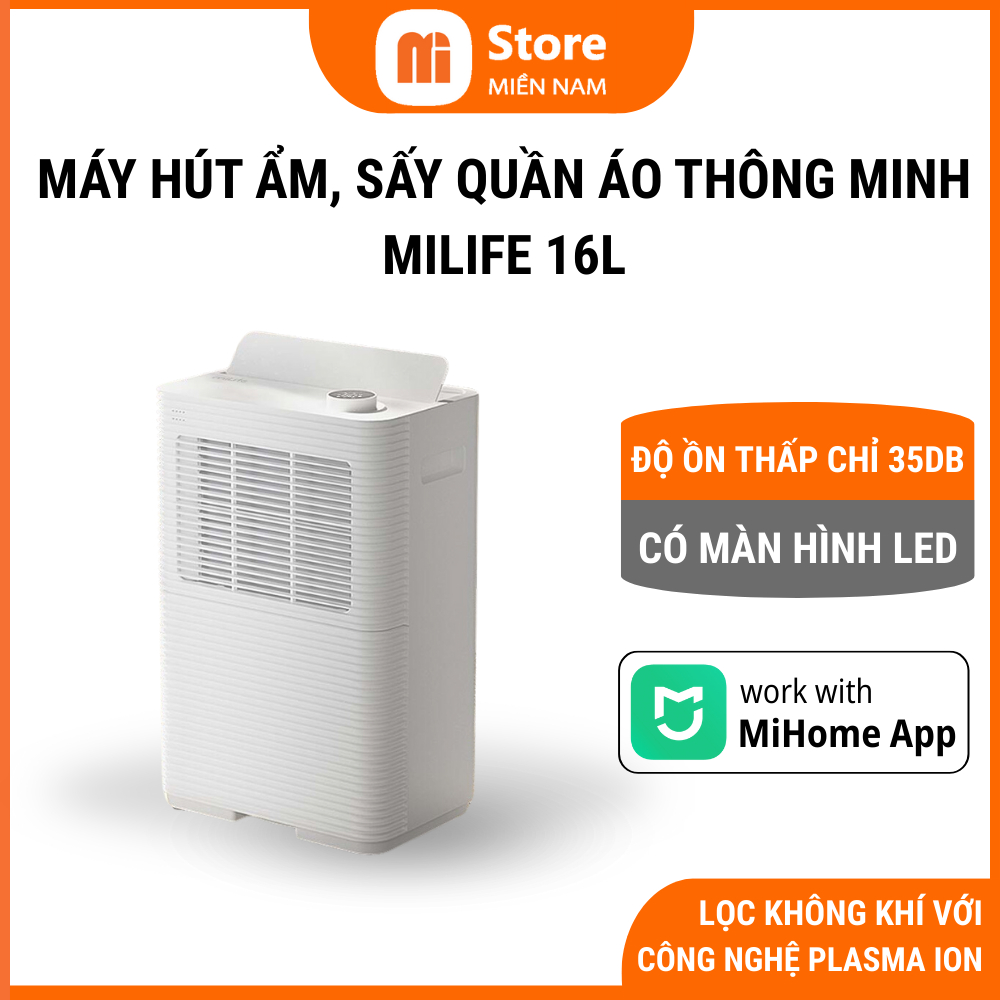 Máy hút ẩm , sấy quần áo thông minh miLife 16L, Công suất 16L/ngày , kết nối app mihome | Shopee ...