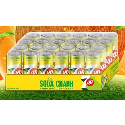 Thùng 24 lon Nước ngọt 7UP Soda chanh không calo 320ml | Shopee Việt Nam