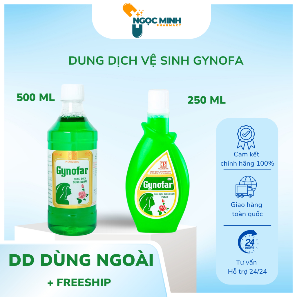 Dung dịch vệ sinh nữ - Gynofar giảm mụn lưng hiệu quả chai 250ml ...