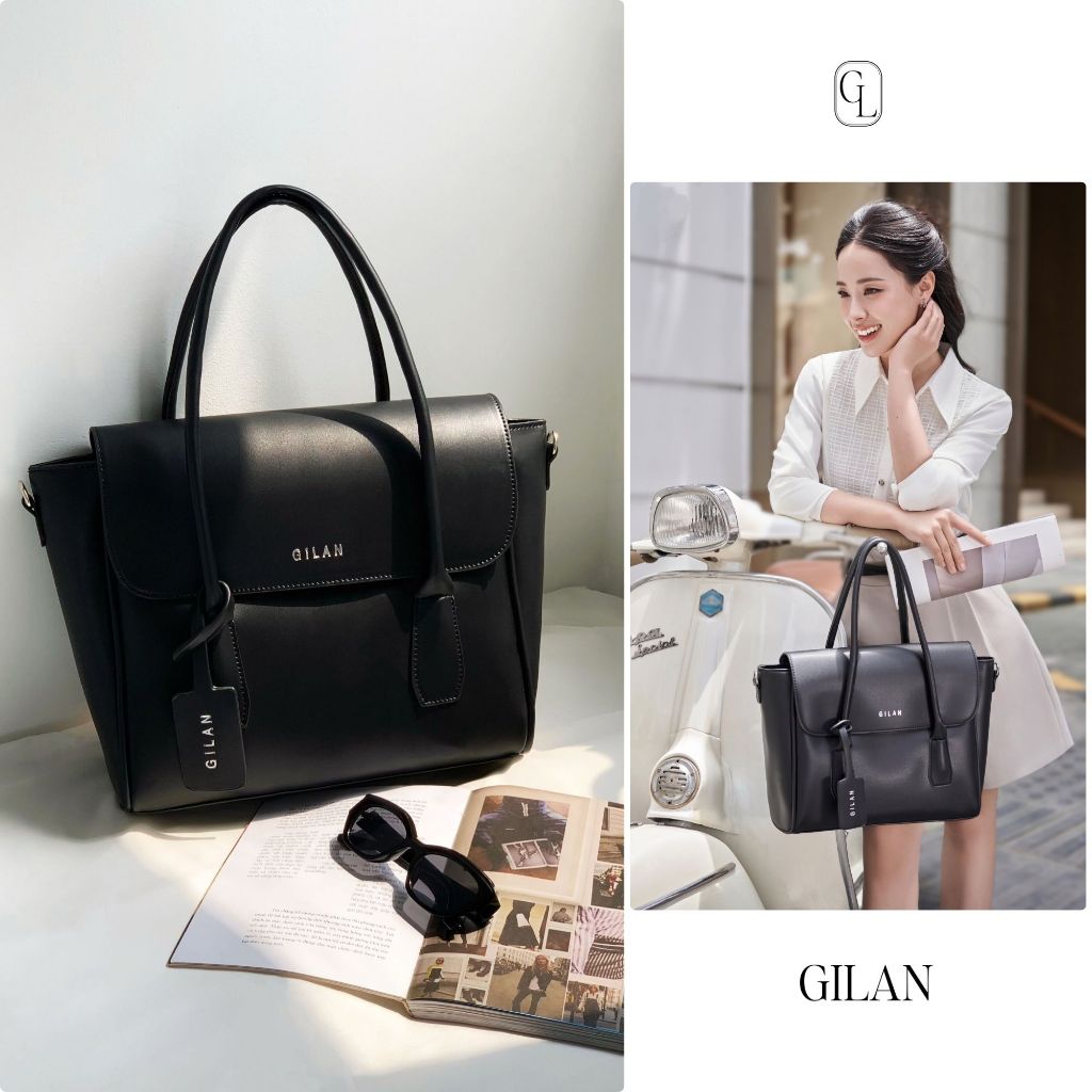 Túi tote nữ GILAN Alice Bag - túi da size lớn có thể đựng Laptop, A4 ...