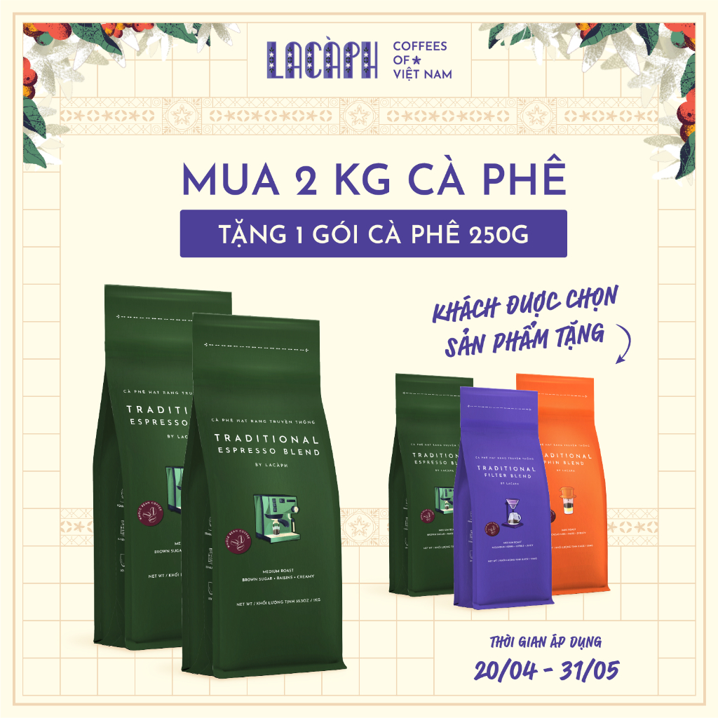 Cà phê nguyên chất pha máy 70% Arabica, 30% Robusta Traditional ...