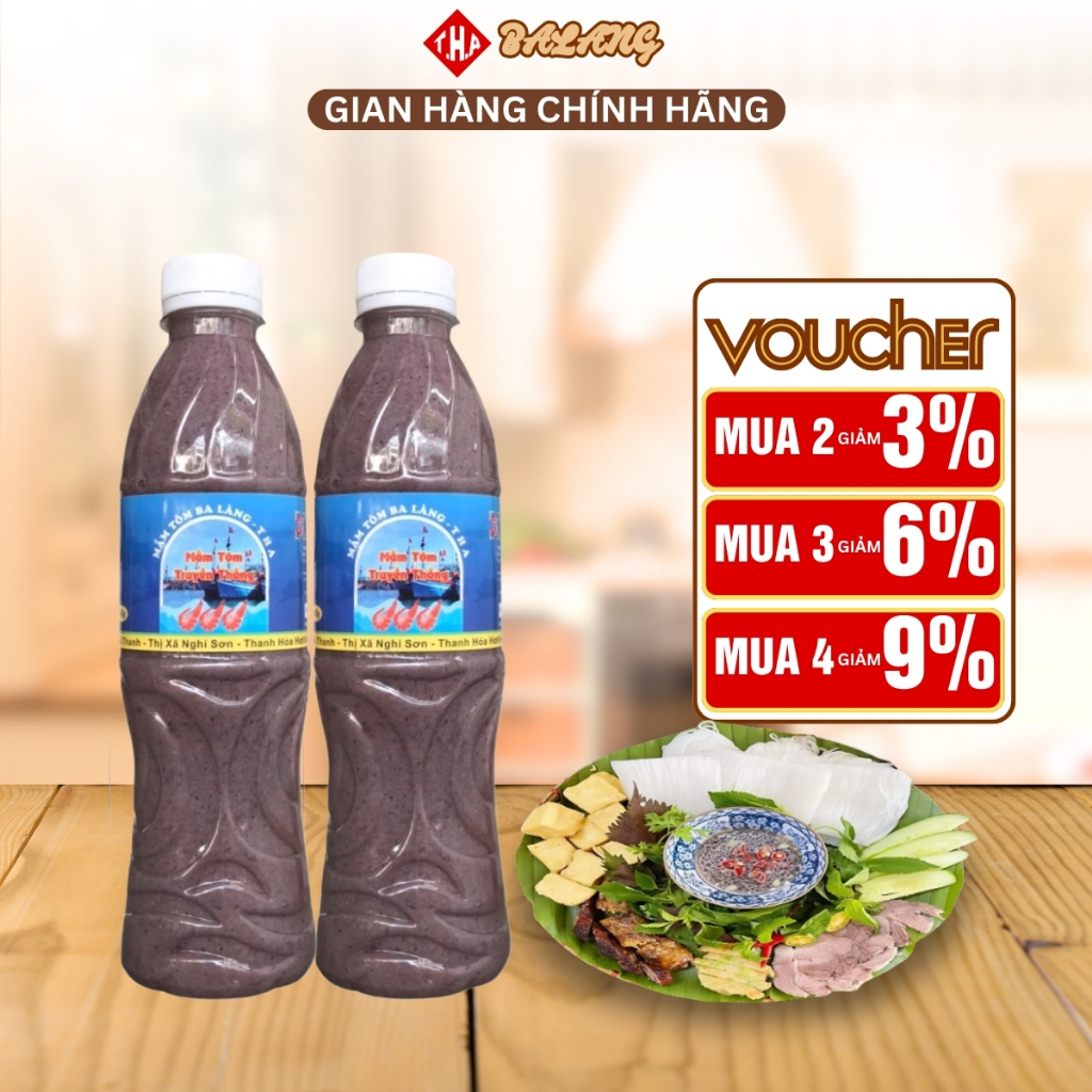 {Combo} mắm tôm ba làng THA chai 500g đặc sản ba làng thanh hoá ...