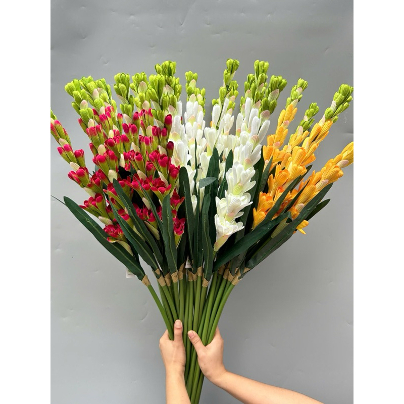 Cành hoa huệ/ hoa layon chất cao su nhập khẩu cao cấp hàng loại 1 như ...