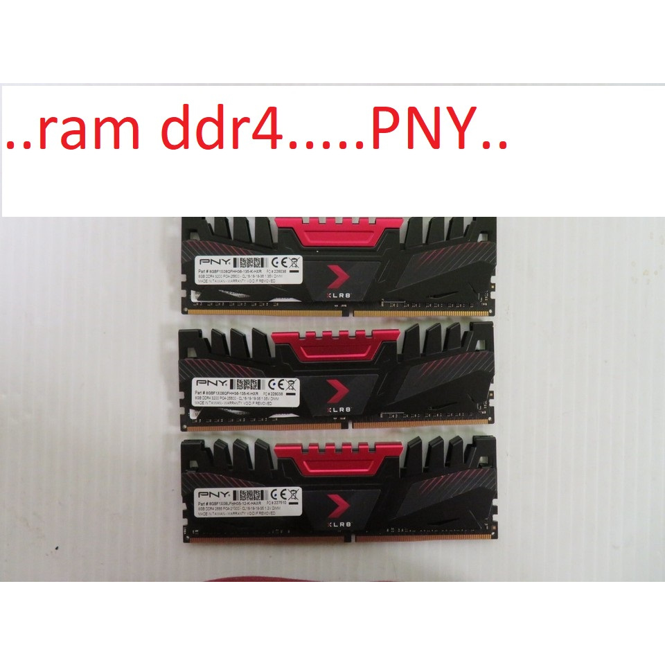 ram PNY ddr4 4gb và 8gb tản nhiệt 2133 / 2400 / 2666 / 3200/ 3600 ...vv ...
