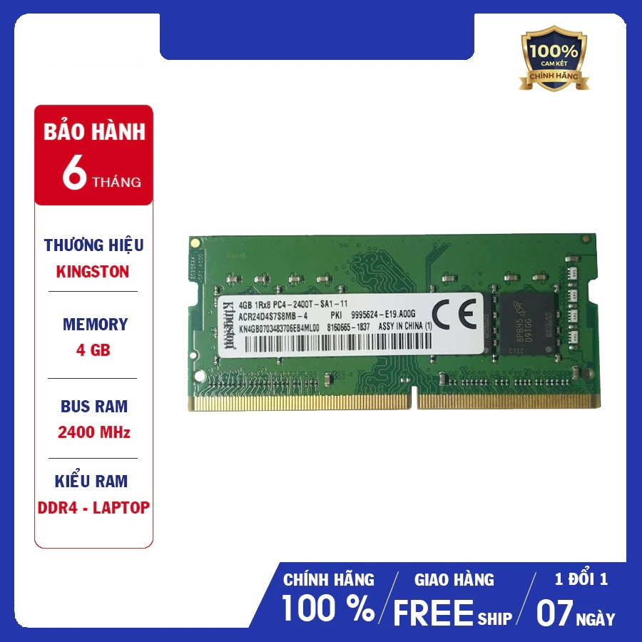 RAM Laptop DDR4 Kingston 4GB Bus 2400 ACR24D4S7S8MB-4 | Shopee Việt Nam