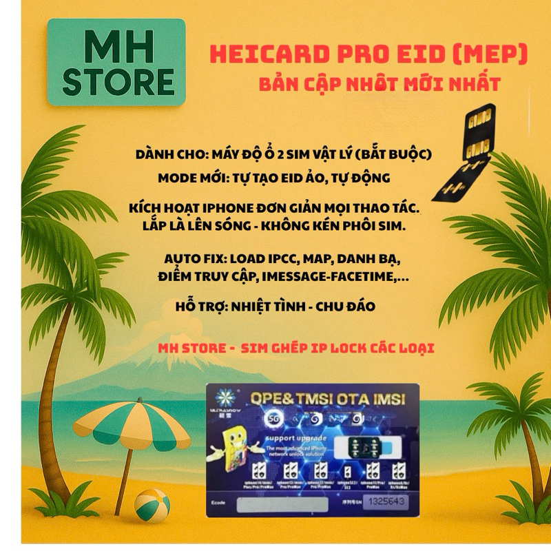 Sim ghép Heicard Pro Eid (Mep v1.3)/heicard pro 2.6/ heicard pro dual ...
