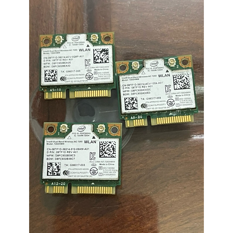 Wifi intel ac7260 chuẩn chân cắm mini-pcie. Băng tần 2.4 + 5Ghz ...