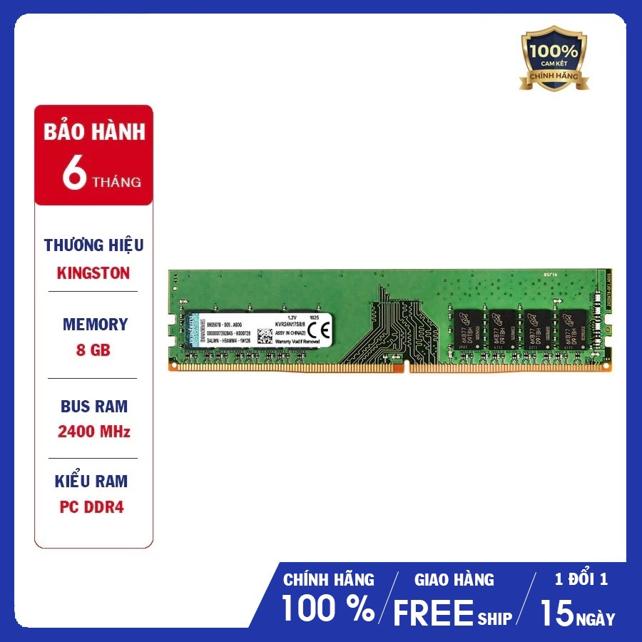 RAM Kingston 8Gb DDR4-2400 KVR24N17S8/8 | Shopee Việt Nam