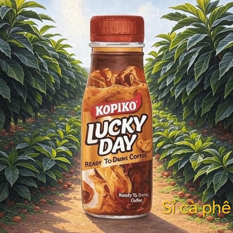 Cà Phê Sữa Kopiko Lucky Day Chai 180ml date 4/2026 | Shopee Việt Nam