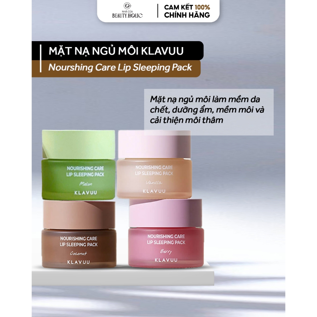 [4 MÙI] Mặt nạ ngủ môi KLAVUU NOURISHING CARE LIP SLEEPING MASK ...