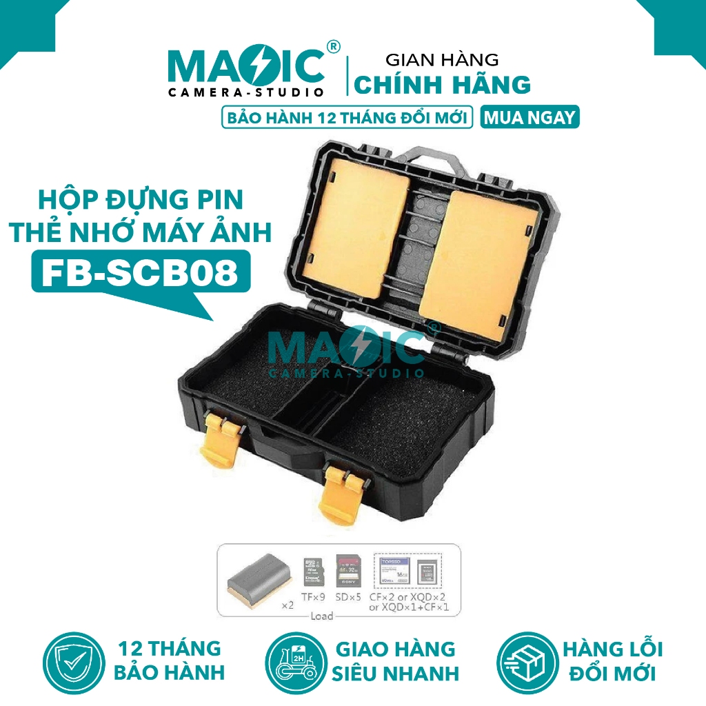 Hộp Đựng Pin & Thẻ Nhớ Máy Ảnh FB-SCB08 – Chống Nước, Chống Sốc, Gọn ...