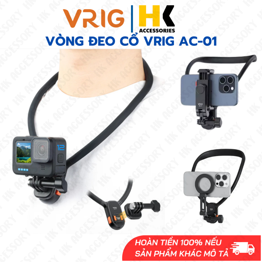 Vòng đeo cổ Vrig Ac 01 gắn Actioncam điện thoại thao tác nhanh chóng ...