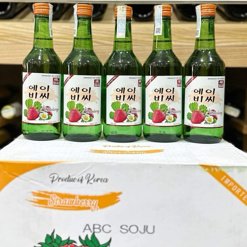 Pack 6 chai Soju ABC Green Strawberry (Dâu) | Shopee Việt Nam