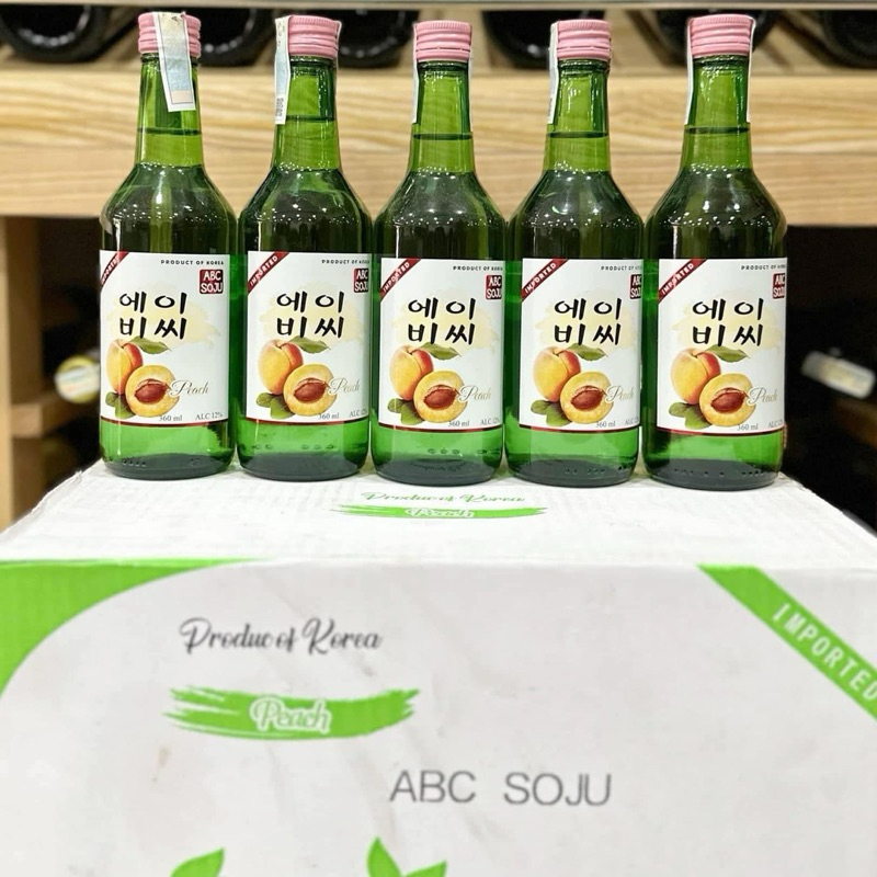 Pack 6 chai Soju ABC Green Peach (Đào) | Shopee Việt Nam