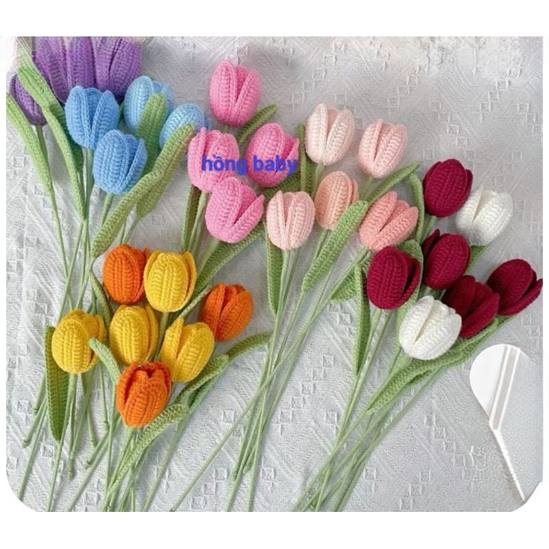 Tulip 6 Cánh Len Handmade ( Có Nhụy ) | Shopee Việt Nam