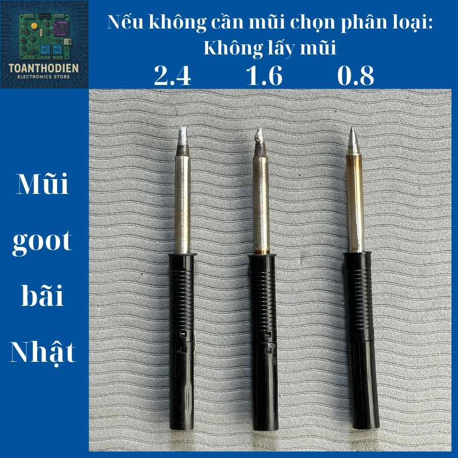 Tip hàn goot RX-80HRT 12-24v hàng bãi Nhật mũi hàn goot nóng nhanh dùng ...