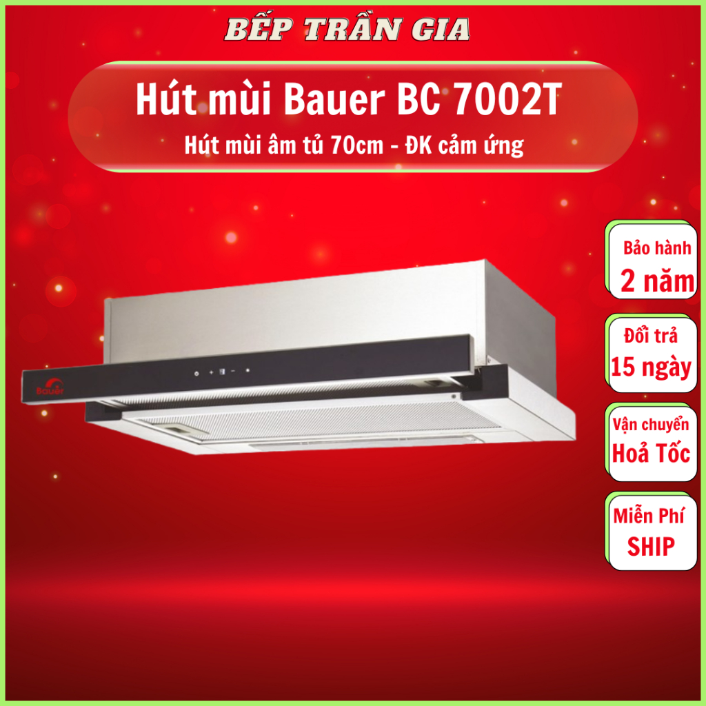 Hút mùi âm tủ Bauer 7002T | Điều khiển dạng cảm ứng | Công suất 1200m3 ...