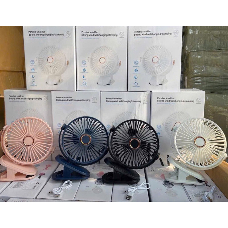 Quạt mini để bàn 5 mức độ có đèn led pin 5000 MHA Và 10000 MHA | Shopee ...