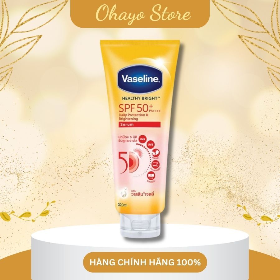 [Date 2027] Kem chống nắng Body Vaseline 50x bảo vệ da với SPF 50+ PA+++ 300ml, Kcn Vaseline nội ...
