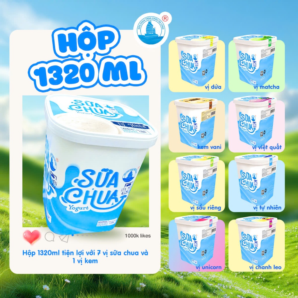 Sữa chua trân châu hạ Long hộp 1320ml | Shopee Việt Nam