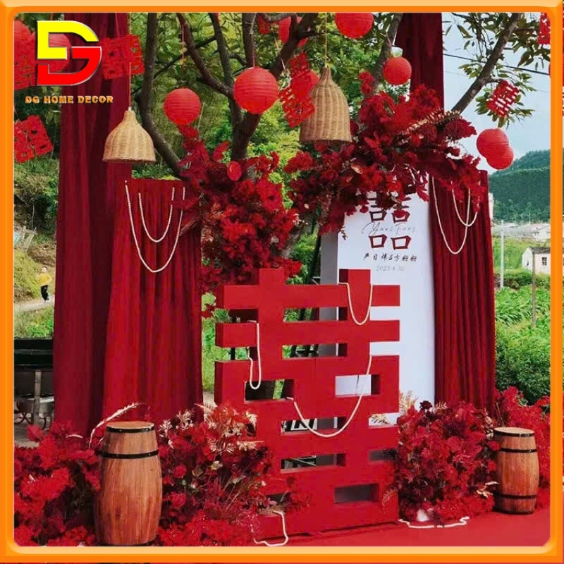 Rèm Vải Nhung Đỏ Rèm Decor Giáng Sinh Hội Nghị Sang Trọng Làm Phông Nền ...