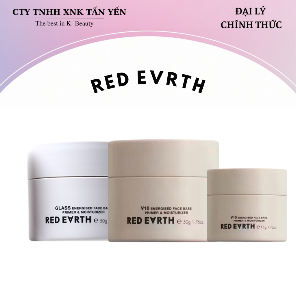 Kem Lót Red Earth V10 Energised Face Base 50ml và Mini 15ml Cấp Ẩm và ...
