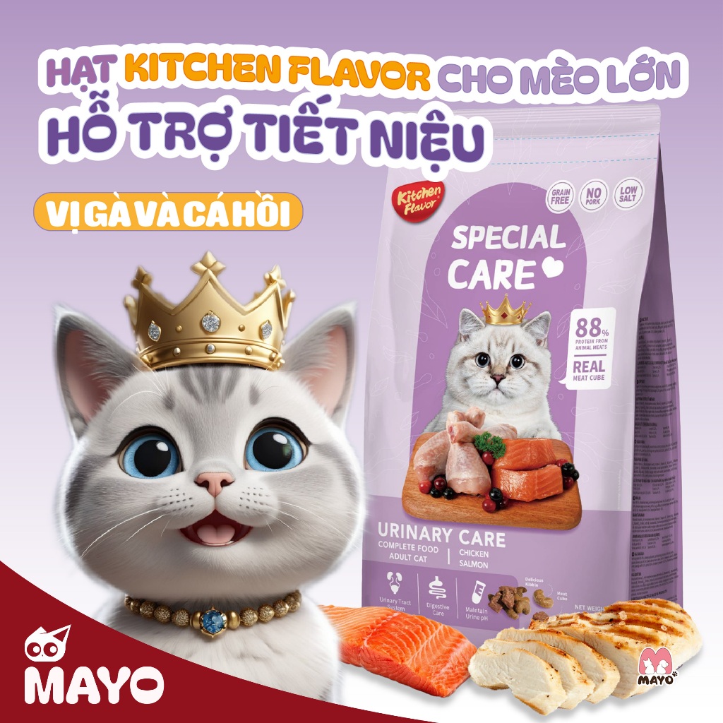 Hạt Kitchen Flavor (1.5kg) dành cho mèo từ MAYO Petshop - Tiết niệu ...