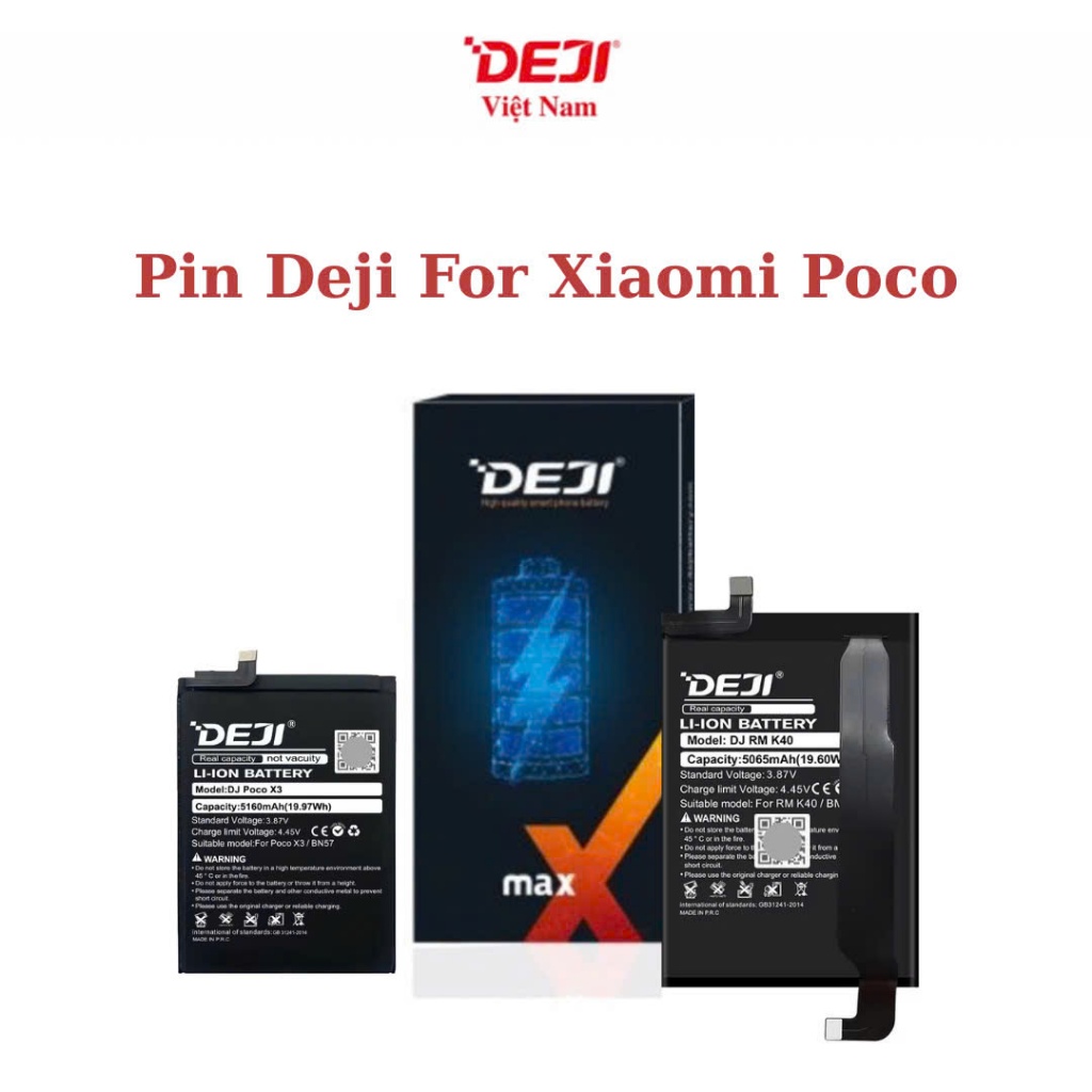 Pin Deji Xiaomi Poco X3/X4/M3/M4/C3/C4/F1/F3/F4 Full Dòng Chính Hãng ...