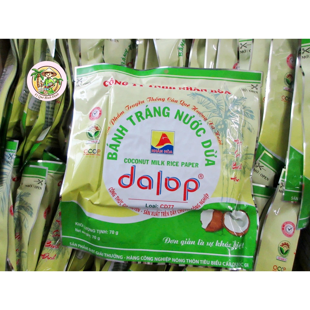 Bánh tráng nước dừa Dalop nướng sẵn- Đặc sản Bình Định | Shopee Việt Nam