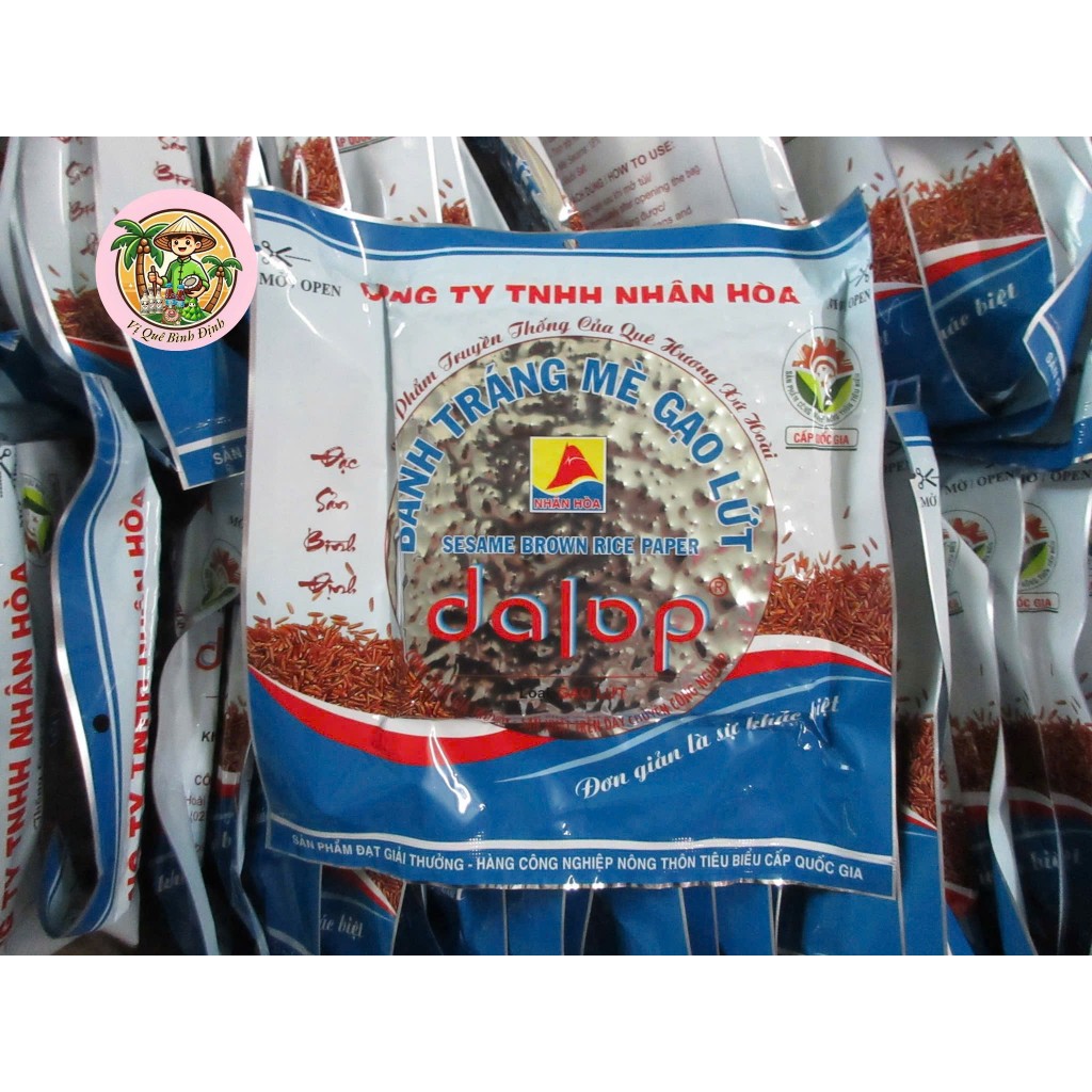 Bánh tráng mè gạo lứt Dalop nướng sẵn- Đặc sản Bình Định | Shopee Việt Nam
