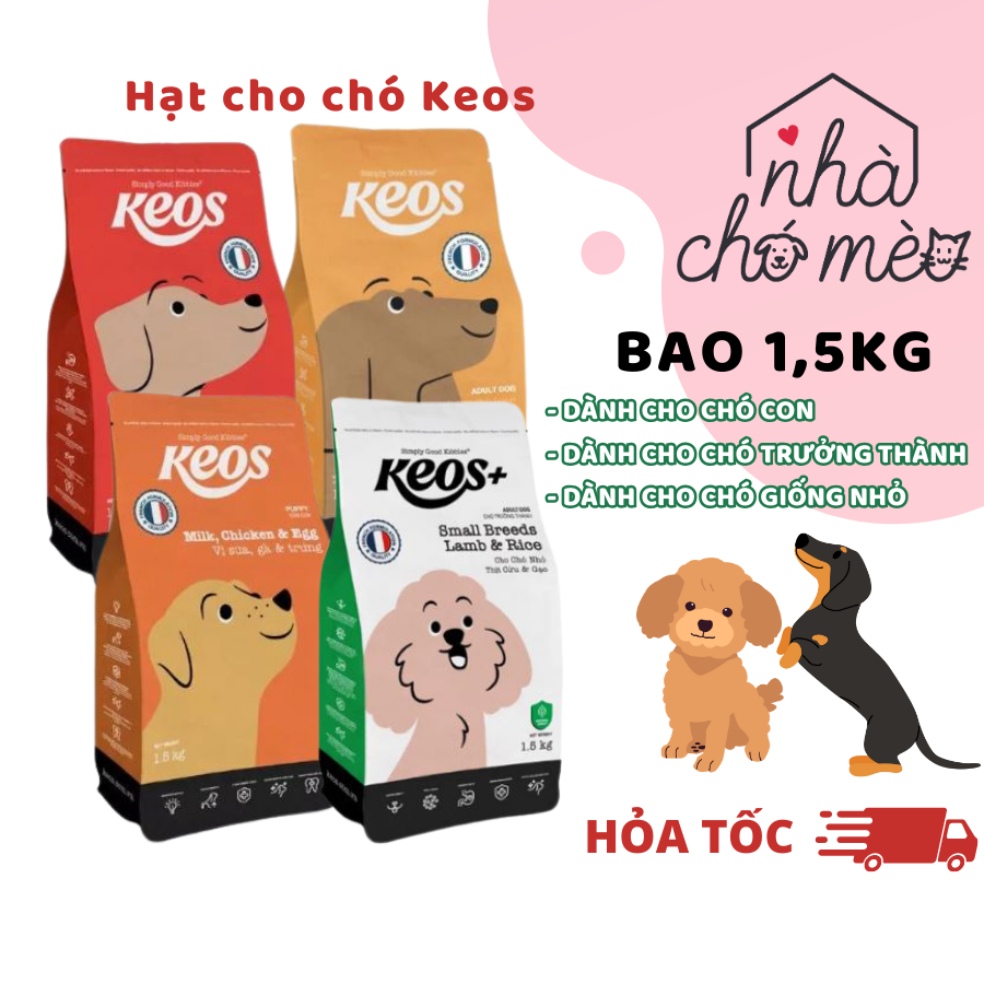 [Hạt Keos Bao 1.5kg] Thức Ăn Hạt Cho Chó Mọi Lứa Tuổi-Nhà Chó Mèo Pet Shop | Shopee Việt Nam