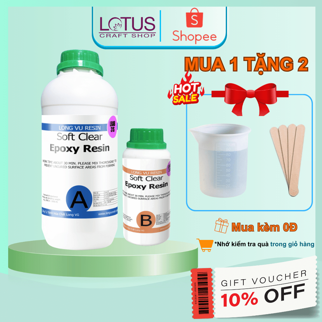 Keo Epoxy Resin Mềm Dẻo Làm Decal 3D, Sticker, Phụ Kiện, Ốp Điện Thoại ...