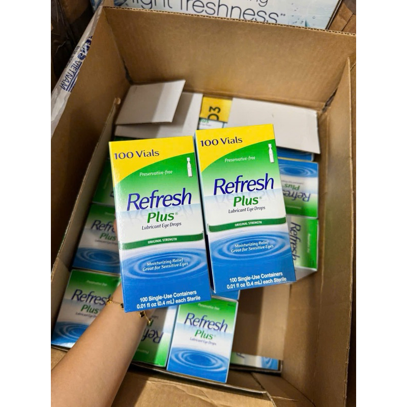 Hàng chuẩn có bill Costco - Nước nhỏ mắt nhân tạo Refresh Plus 100 ống ...