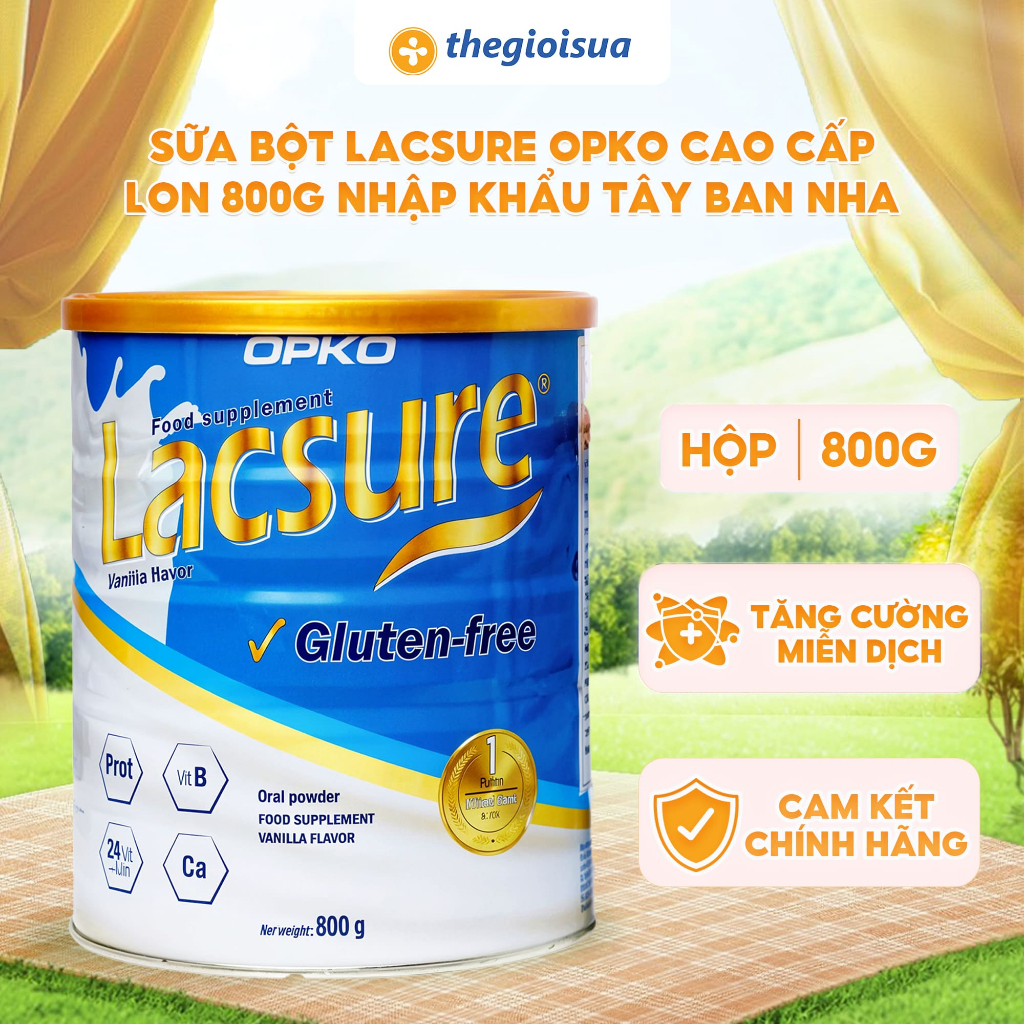 Sữa bột Lacsure OPKO cao cấp Lon 800g nhập khẩu Tây Ban Nha Tăng Cường ...