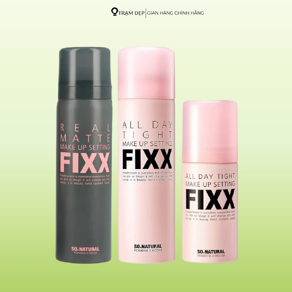 Xịt Khóa Nền Makeup Toàn Diện Fixx So Natural All Day Tight - Real Matte Makeup (35ml/75ml ...