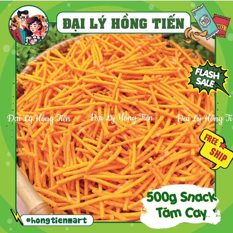 500g Tăm que cay phô mai giòn tan, bim bim que cay tuổi thơ, đồ ăn vặt ...