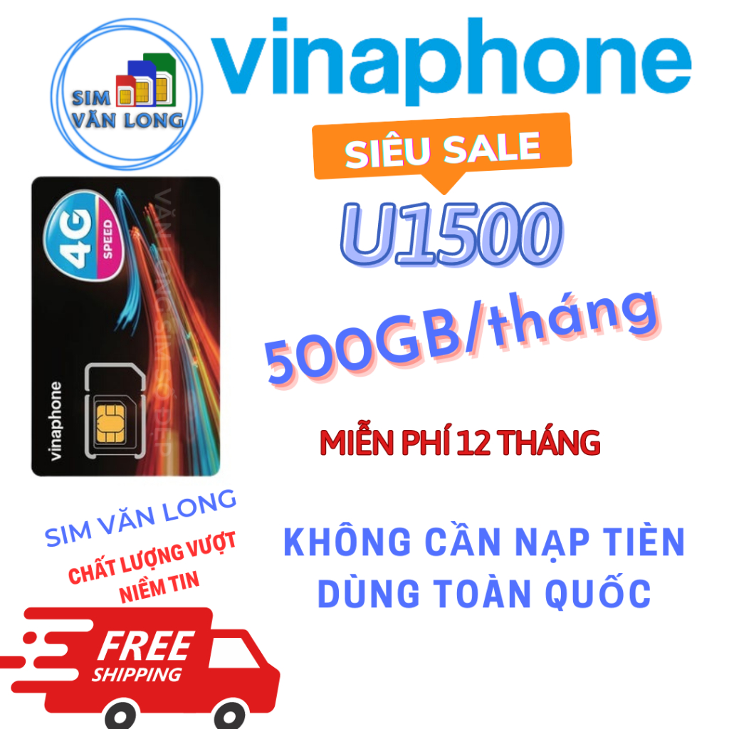 SIM4G U1500 Vinaphone ( Miễn phí 1 năm vào mạng 4G Tốc Độ Cao ) , Kèm Nhiều Gói Data Giá Rẻ ...