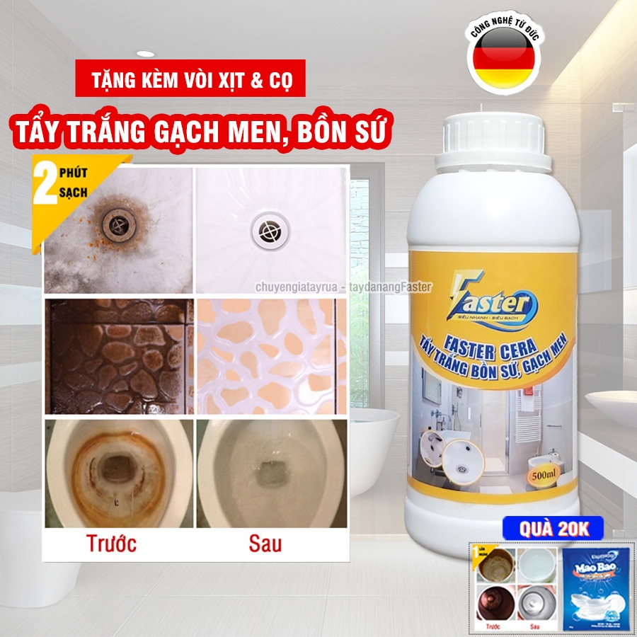 (SIÊU MẠNH) Nước Tẩy Trắng Bồn Sứ, Tẩy Trắng Gạch Nhà Vệ Sinh Ố Vàng ...