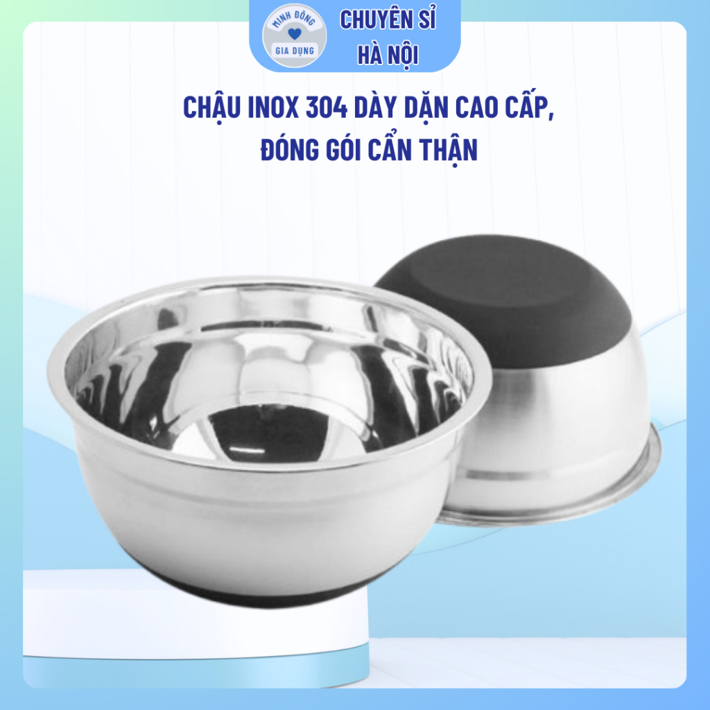 Thau Chậu Inox 304 30cm Hàng Cao Cấp Nhập Khẩu Trực Tiếp Dày Dặn, Đẹp ...