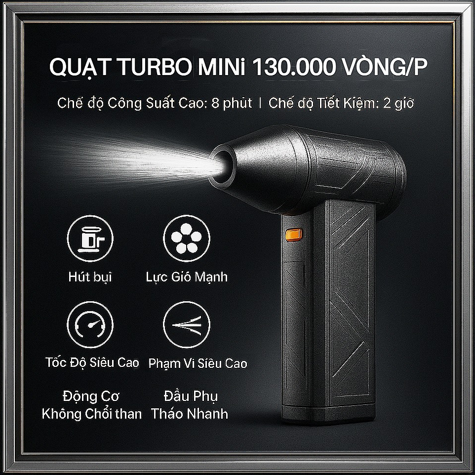Quạt Phản Lực Mini Meka JetFan Super - Máy thổi cầm tay mini công suất ...