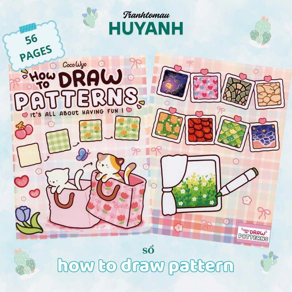 How to draw pattern- Sổ tay hướng dẫn vẽ họa tiết của Coco Wyo- Sổ còng ...