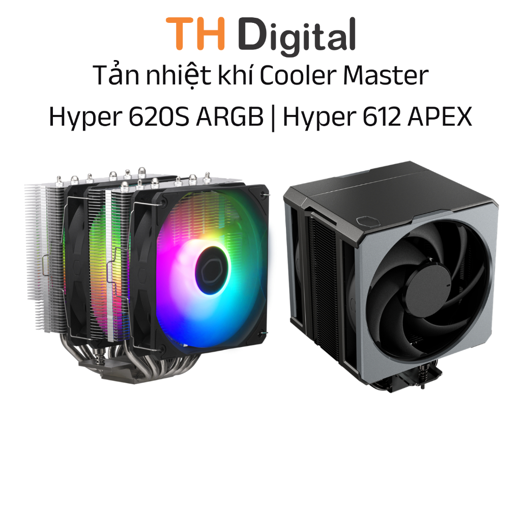 Tản Nhiệt khí Cooler Master Hyper 620S ARGB RR-D6NA-17PA-R1 | 612 Apex MAP-T6PN-225PK-R1 Chính ...