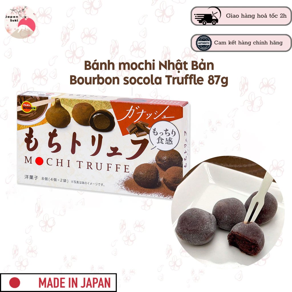 Bánh Mochi Bourbon vị Chocolate Truffe hộp 120g (Hộp)- 87g | Shopee ...