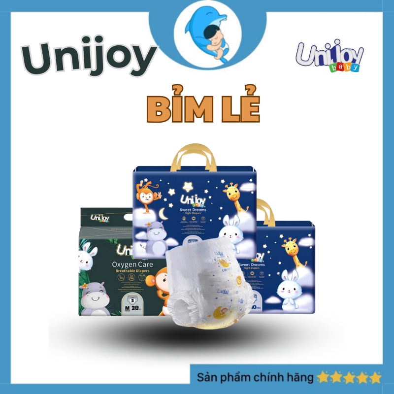 [MIẾNG LẺ] Tã/ Bỉm quần dán Unijoy cao cấp chuyên đêm dành cho bé yêu 0 ...