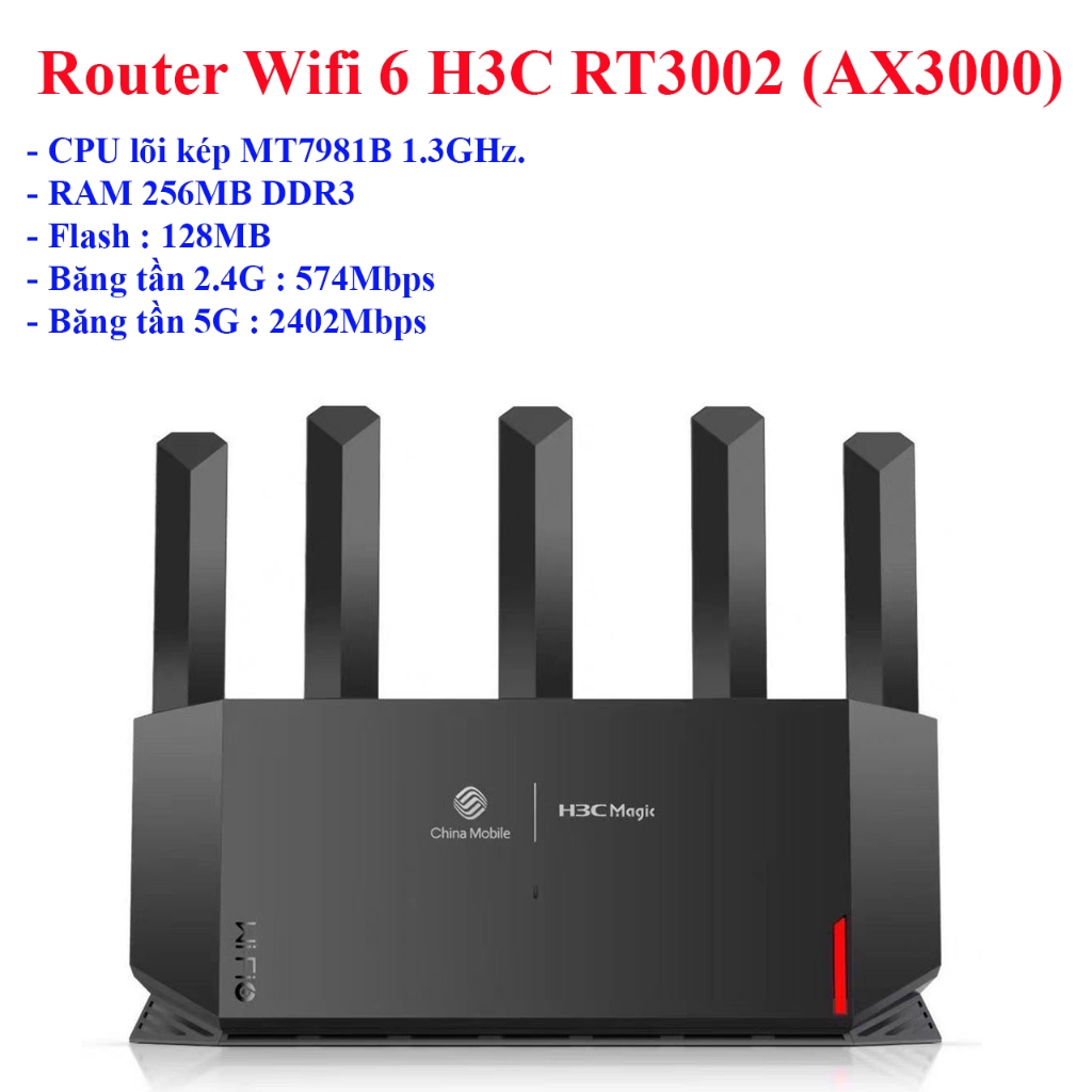 [BH 3 tháng][New seal box] Bộ phát Router Wifi 6 H3C RT3000 RT3002 ...